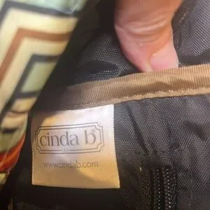 Cinda B | Bags | Cinda B Ravinia Black Vertical Tote With Chevron Quilt ...